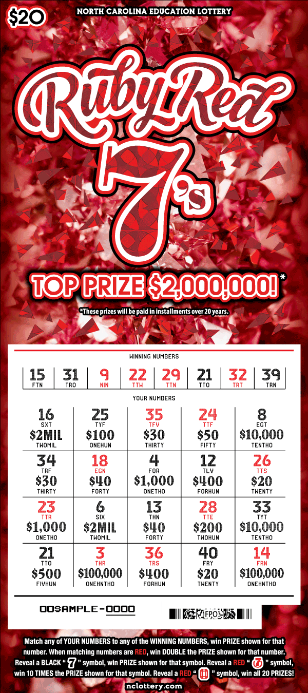 Scratch-Off - Ruby Red 7's | NC Lottery