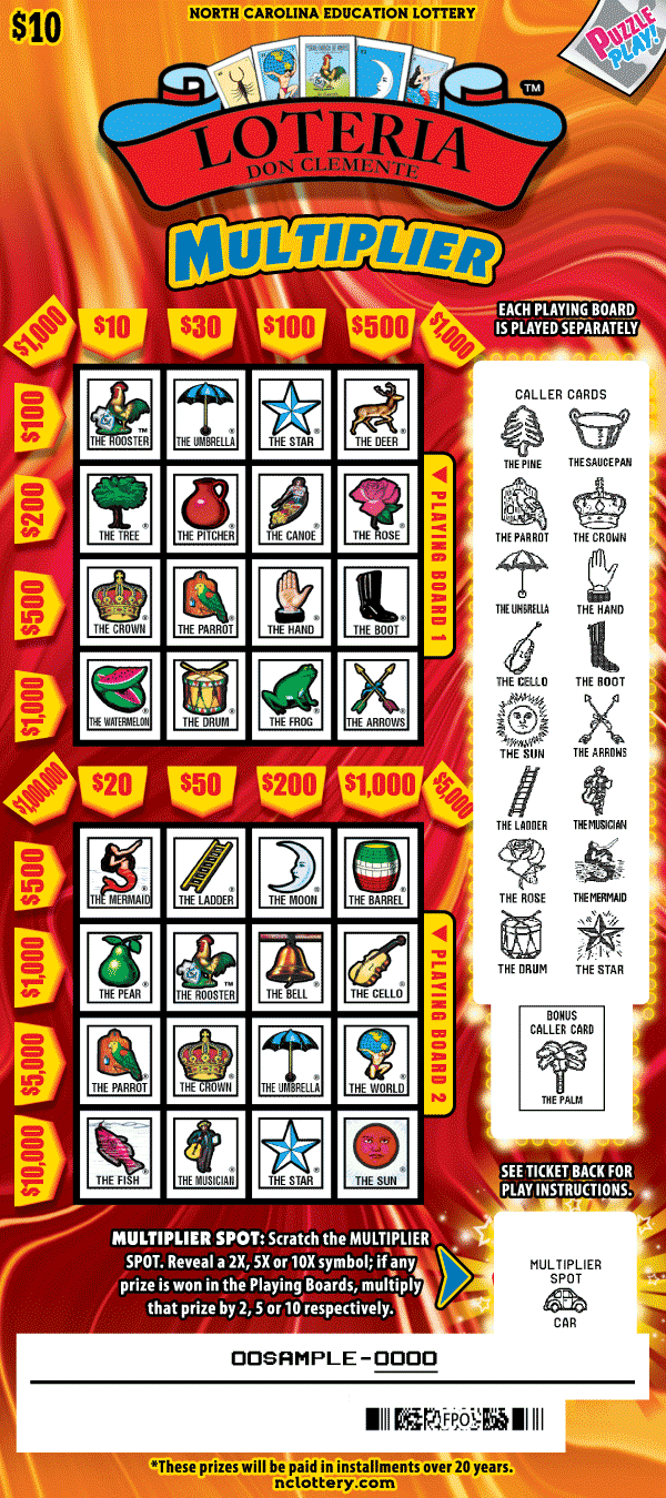 Scratch-Off - LOTERIA™ MULTIPLIER | NC Lottery