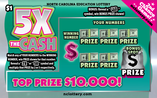 Scratch-Off - 5X The Cash | NC Lottery