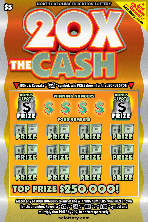 Scratch-Off - 20X The Cash | NC Lottery