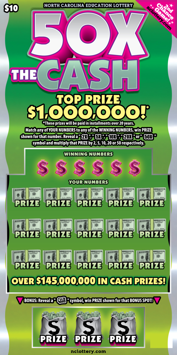 Scratch-Off - 50X The Cash | NC Lottery