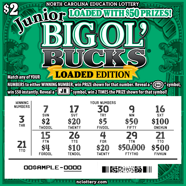 Scratch-Off - Jr Big Ol Bucks | NC Lottery