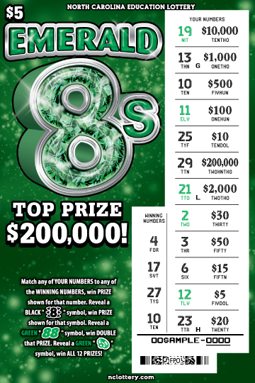 Scratch-Off - Emerald 8s | NC Lottery