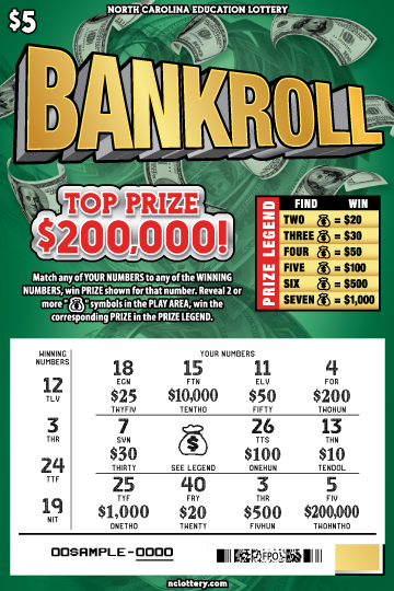 Scratch-Off - Bankroll | NC Lottery