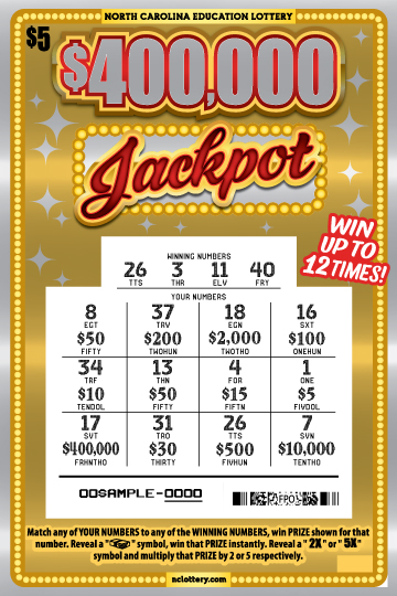 Scratch-Off - $400,000 Jackpot | NC Lottery