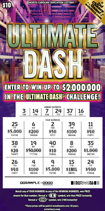Scratch-Off - Ultimate Dash | NC Lottery