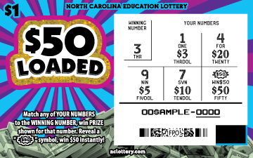 Scratch-Off - $50 Loaded | NC Lottery