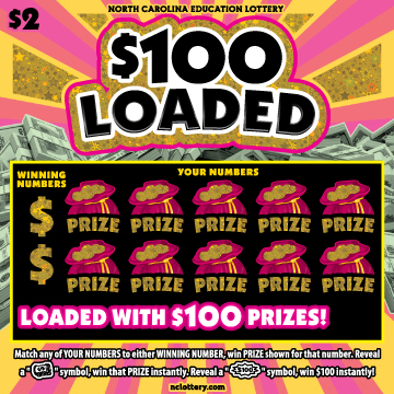 Scratch-Off - $100 Loaded | NC Lottery