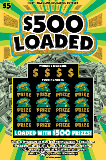 Scratch-Off - $500 Loaded | NC Lottery