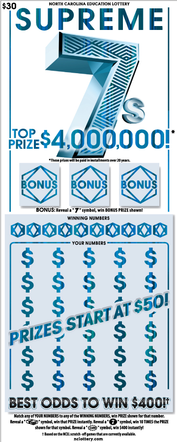 Scratch-Off - Supreme 7s | NC Lottery