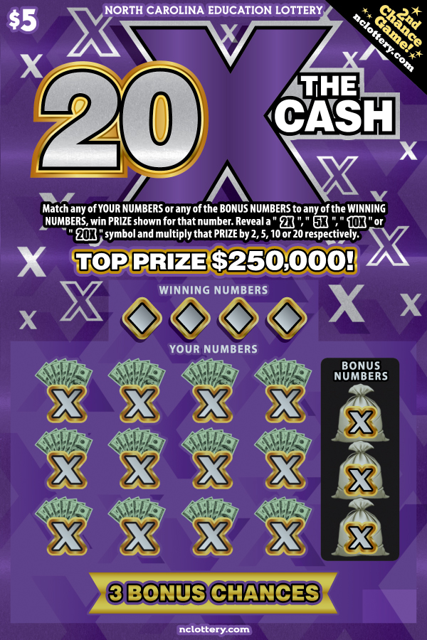 Scratch-Off - 20X The Cash | NC Lottery