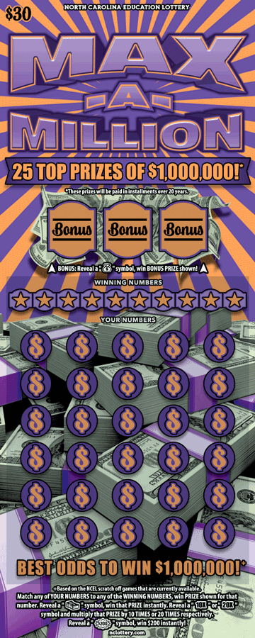 Scratch-Off - MAX-A-MILLION | NC Lottery