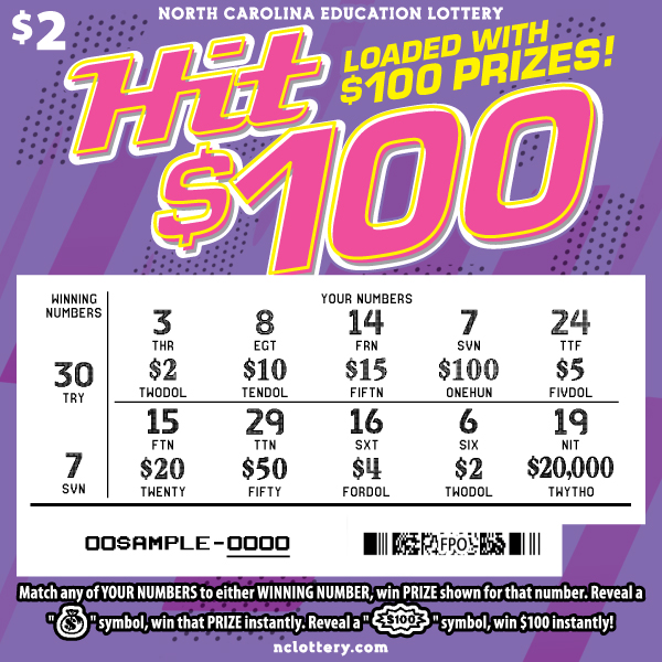 Scratch-Off - Hit $100 | NC Lottery