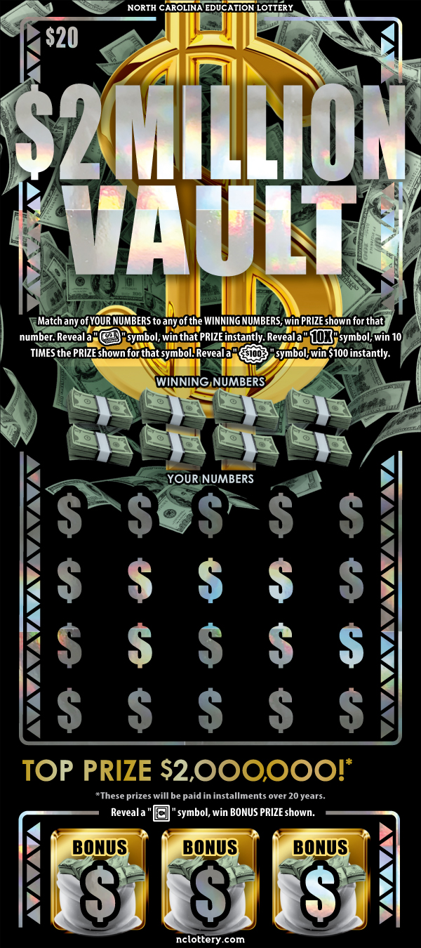 Scratch-Off - $2 MILLION VAULT | NC Lottery
