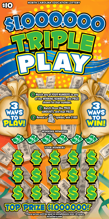 Scratch-Off - $1,000,000 Triple Play | NC Lottery
